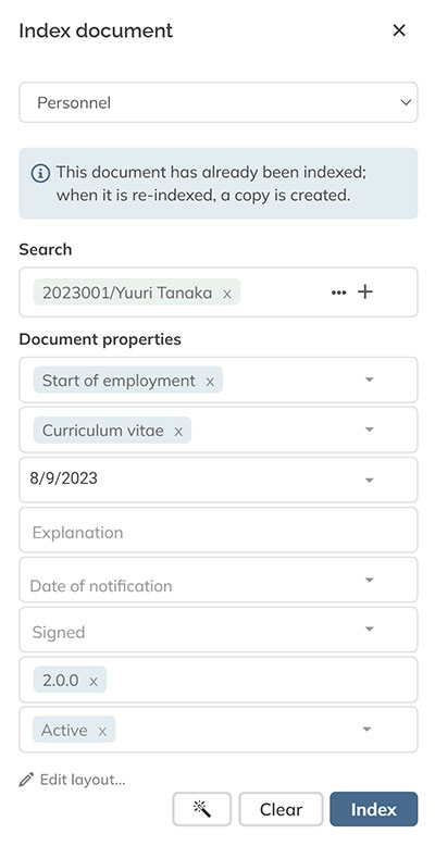Indexing documents in Xtendis 7 – Home