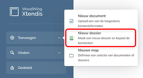 Werken met dossiers in Xtendis 7 – Home